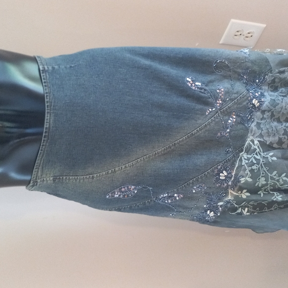 Hit Jeans USA | Skirts | Vintage Denim Panel Skirt | Poshmark